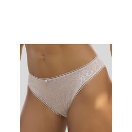 Lascana Damen Slip "Chiara", Gr. 48, beige, Mesh, Obermaterial: 85% Polyamid, 15% Elasthan, Unterhosen, mit graphischem Netz-Muster