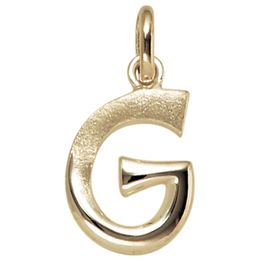 Buchstabenanh&auml;nger Jobo "Anh&auml;nger Buchstabe", gelbgold 375, Schmuckanh&auml;nger, Damen, G, Gelbgold 375, 375 Gold