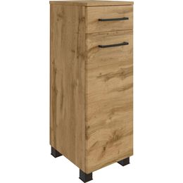 Unterschrank Welltime, B:30cm H:79cm T:35cm, braun, MDF, Badezimmer, Schr&auml;nke, "Chicago", Badm&ouml;bel, Schrank, Breite 30 cm, mit Softclose