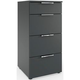 Schubkastenkommode wimex, B:41cm H:84cm T:41cm, grau, Spanplatte, Sideboards, "Level by fresh to go", 4 Schubladen mit soft-close Funktion, 41cm