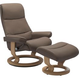 Fu&szlig;hocker stressless, B:57cm H:40cm T:47cm, braun, Leder BATICK: BATICK ist ein leicht korrigiertes, durchgef&auml;rbtes und genarbtes M&ouml;belleder, bei dem