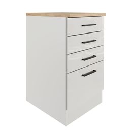 Unterschrank Flex-Well, B:50cm H:85cm T:60cm, grau, Holzwerkstoff, K&uuml;che, Schr&auml;nke, "Lund", (B x H x T) 50 x 85 x 60 cm, individuell kombinierbar