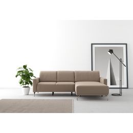 Sit & More Ecksofa SIT & MORE, B:251cm H:84cm T:163cm, grau, Wohnzimmer, Sofas, "Bailando L-Form", wahlweise mit Kopfteilverstellung und Vorziehsitz, motorisch