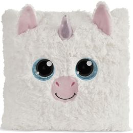 Nici Kinder Dekokissen "Glubschis, Einhorn Milky-Fee, 30 cm", B/L: 30cm x 30cm, 1 Stk., wei&szlig;, Polyester, B:30cm L:30cm,