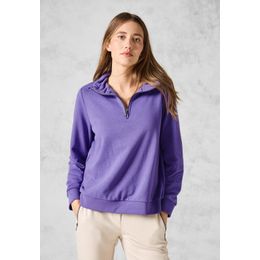 Cecil Damen Sweatshirt, lila, Gr. XXL, unifarben, Web, 80% Baumwolle, 20% Polyester, Sweatshirts, im soften Baumwoll-Mix