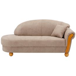 Ottomane Home Affaire, B:181cm H:83cm T:81cm, beige, Sofas, "Milano", Besonders bequem durch Federkernpolsterung, Armlehne links oder rechts