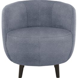Sessel, B:72cm H:72cm T:76cm, blau, LOOKS by Wolfgang Joop, 100% Polyester, Wohnzimmer, Sessel, "LOOKS XIV Cocktailsessel", runde Form, perfekt f&uuml;r