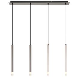 Globo LIGHTING H&auml;ngeleuchte "RYAN", &Oslash; 2,5cm H: 120cm, 1 Stk.nickel matt, Wohnzimmer, Leuchten, H&auml;ngelampe/Pendelleuchte/Esszimmer/Wohnzimmer/Esstisch