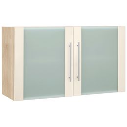 Wiho-K&uuml;chen Glash&auml;ngeschrank WIHO K&Uuml;CHEN, B:100cm H:56,5cm T:35cm, beige, K&uuml;che, Schr&auml;nke, "Flexi2", Breite 100 cm