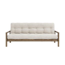 Schlafsofa Karup Design, B:205cm H:79cm T:95cm, wei&szlig;, Matratzenmaterialzusammensetzung: Futonmatratze mit Knopfheftung, H&ouml;he 14 cm, aus recyceleten