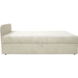 Schlafsofa Alina, B:205cm H:73cm T:91cm, wei&szlig;, Struktur fein XBO (100% Polyester), Jugendzimmer, Sofas, "Marla", inkl. Stauraum, Armlehne wahlweise