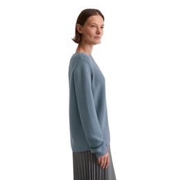 Marc O'Polo MARC O'POLO Damen Rundhalspullover "aus Organic Cotton"slate blau, Gr. S, unifarben, Obermaterial: 100% Baumwolle, Pullover