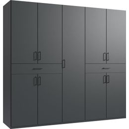Dreht&uuml;renschrank wimex, B:225cm H:208cm T:58cm, grau, Holzwerkstoff, Schr&auml;nke, "Tibet Kleiderschrank mit sehr viel Stauraum, gro&szlig;e Farbauswahl", mit