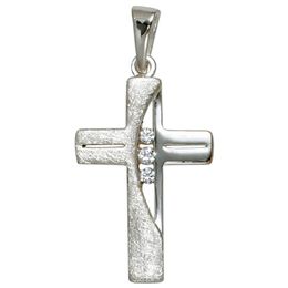Jobo Damen Kreuzanh&auml;nger "Anh&auml;nger Kreuz Silberkreuz 23 mm", Silber 925 (Sterlingsilber)silber 925, wei&szlig;, Silber 925 (Sterlingsilber),