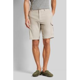 Bugatti Herren Bermudas, beige, Gr. 50, 55% Baumwolle, 44% Leinen, 1% Elasthan, Hosen, aus elastischer Baumwollware