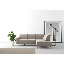 Sit & More Ecksofa SIT & MORE, B:249cm H:84cm T:205cm, braun, Wohnzimmer, Sofas, "Bailando L-Form", wahlweise mit Kopfteilverstellung und Vorziehsitz, motorisch