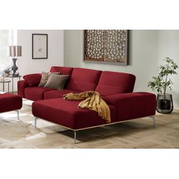 Ecksofa W.Schillig, B:319cm H:88cm T:178cm, rot, Longlife Xtra-Leder Z73: Naturwalkleder der Luxusklasse aus den erlesensten Rohh&auml;uten. Hautst&auml;rke 1,