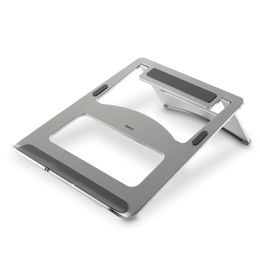 Hama Laptop-St&auml;nder "Laptop-Stand "Aluminium", faltbar, bis 40 cm (15,6"), Silber", B:23cm H:1cm T:23cm, silber, Ger&auml;tehalterungen, Notebook St&auml;nder