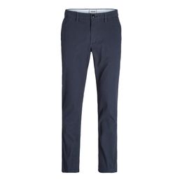 Jack & Jones JACK & JONES Herren Chinos "JPSTOLLIE JJDAVE CHINO", blau, Gr. 31, unifarben, Web, Obermaterial: 98% Baumwolle, 2% Elasthan, Hosen, S&auml;ume zum