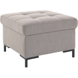 Hocker OTTO products, B:64cm H:43cm T:64cm, grau, Struktur (100% recyceltes Polyester aus PET-Flaschen);Luxus-Microfaser weich (100% recyceltes