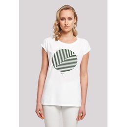 F4NT4STIC Damen T-Shirt "Geometrics Gr&uuml;n", wei&szlig;, Gr. XS, Obermaterial: 100% Baumwolle, Shirts, Print