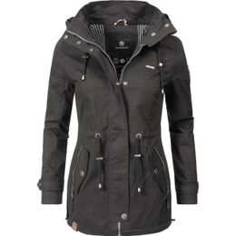 Marikoo Damen Outdoorjacke "Nyokoo", schwarz, Gr. M, Oberstoff: 100% Baumwolle; Futter: 100% Polyester; Wattierung: 100% Polyester; &Auml;rmelfutter: 100%