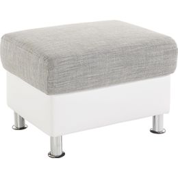 Hocker Trendmanufaktur, B:67cm H:46cm T:53cm, wei&szlig;, 100% Polyester, Wohnzimmer, Hocker, wahlweise mit komfortablem Federkern, frei im Raum stellbar