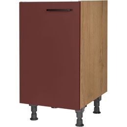 Sp&uuml;lenschrank Nobilia, B:45cm H:87cm T:58,3cm, rot, K&uuml;che, Schr&auml;nke, ""Easytouch", Ausrichtung w&auml;hlbar, vormontiert, in den Breiten", 45 und 60 cm,