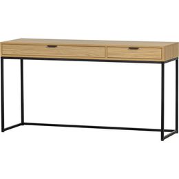 Schreibtisch Woood, B:140cm H:74cm T:44cmnatur, schwarz, natur, B&uuml;ro, Tische, "Woood Silas Schreibtisch"