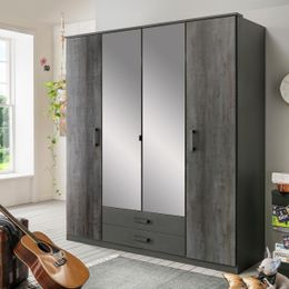 Kleiderschrank wimex, B:180cm, grau, Schlafzimmer, Schr&auml;nke, "Duisburg"