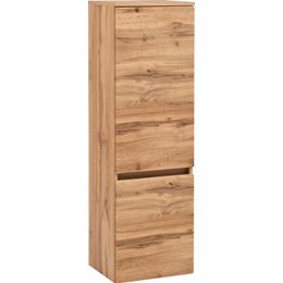 Midischrank Welltime, B:40cm H:130cm T:35cm, braun, MDF, Badezimmer, Schr&auml;nke, "Lienz"