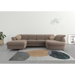 Sit & More Wohnlandschaft SIT & MORE, B:304cm H:78cm T:192cm, grau, Webstoff (100% Polyester);Struktur weich (90% Polyester, 10% Polyamid);Luxus-Microfaser
