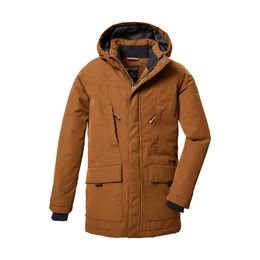 Killtec Jungen Parka "KOW 378 BYS PRK", braun, Gr. 164, Oberstoff: 88% Polyester, 12% Baumwolle, Futter: 100% Polyester, Wattierung: 100% Polyester,