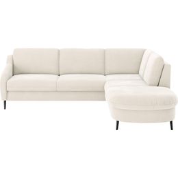 Sit & More Ecksofa SIT & MORE, B:257cm H:90cm T:239cm, beige, 100% Polyester, Wohnzimmer, Sofas, "Soul L-Form", wahlweise mit Bettfunktion und Bettkasten oder