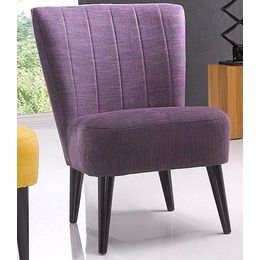 Cocktailsessel, B:65cm H:88cm T:78cm, lila, ATLANTIC HOME COLLECTION, Struktur ( 85% Polyester, 15% Viscose ), Sessel, "Jan", mit