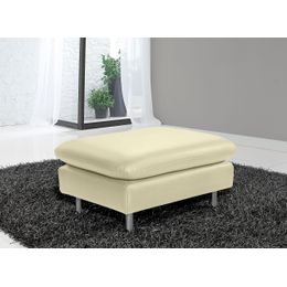 Hocker Places of Style, B:80cm H:43cm T:60cm, beige, NaturLEDER - &raquo;Madras&laquo; (echtes Rindsleder); St&auml;rke 0, 9 - 1, 1 mm, Wohnzimmer, Hocker, "Redding"