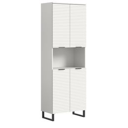 Hochschrank Welltime, B:70cm H:193cm T:34cm, wei&szlig;, FSC-zertifizierter Holzwerkstoff, MDF, Badezimmer, Schr&auml;nke, "Litica, H&ouml;he 193 cm, 4 T&uuml;ren, 2