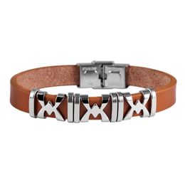 Adelia&acute;s ADELIA ́S Herren Armband "Herren Armband aus Leder 22 cm", 22cm, Lederbraun, Leder, Armb&auml;nder, Perfekt als Geschenk f&uuml;r besondere Menschen