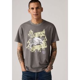 Levi's LEVI'S Herren T-Shirt "SS RELAXED FIT TEE", grau, Gr. L, Jersey, Obermaterial: 100% Baumwolle, Shirts, mit Logo Druck