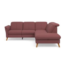 Sit & More Ecksofa SIT & MORE, B:250cm H:91cm T:220cm, lila, 90% Polyester 10%Polyamid, Wohnzimmer, Sofas, "Romero L-Form", wahlweise mit oder ohne TV-Funktion,