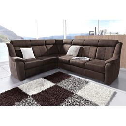 Sit & More Ecksofa SIT & MORE, B:261cm H:98cm T:211cm, braun, Altara Nubuck, Luxus-Microfaser (100% Polyester;PRIMABELLE-Microfaser, Luxus-Microfaser (100%
