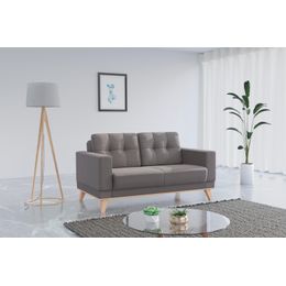 Sit & More 2-Sitzer SIT & MORE, B:165cm H:90cm T:97cm, braun, 100% PES, Sofas, "Lavida"