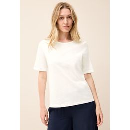 Cecil Damen T-Shirt, wei&szlig;, Gr. XXL, unifarben, Web, 100% Baumwolle, Shirts, aus reiner Baumwolle