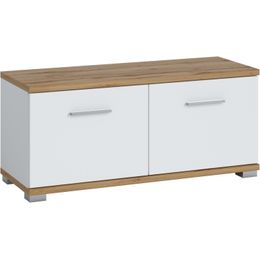 Sitzbank LIVING CHARM, B:90cm H:40cm T:33,5cmwei&szlig;, MDF, Spanplatte, Flur, Sitzb&auml;nke