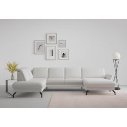 Sit & More Wohnlandschaft SIT & MORE, B:338cm H:84cm T:207cm, grau, Sofas, "Fashion U-Form", wahlweise mit Kopfteilverstellung, Vorziehsitz, motorisch,