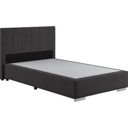 Boxspringbett COTTA, L:209cm, schwarz, Polyester, Komplettbetten, "Simba", Topseller wahlweise mit oder ohne Matratze und Topper bestellbar