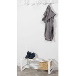 Schuhregal SPINDER DESIGN, B:70cm H:29cm T:27cm, wei&szlig;, Stahl, Flur, Regale, "REX", Metall, Breite 70 cm