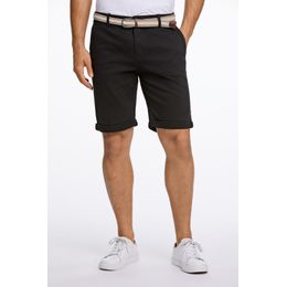LINDBERGH Herren Chinoshorts, schwarz, Gr. XXL, Web, Obermaterial: 98% Baumwolle, 2% Elasthan, Hosen, mit G&uuml;rtel und Stretch