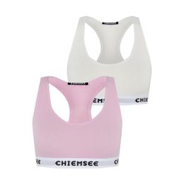 Chiemsee Damen Sport-Bustier, Gr. XSlight pink, wei&szlig;, 95% Baumwolle, 5% Elasthan, BHs