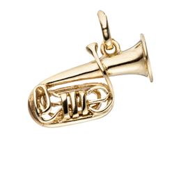 Jobo Damen Kettenanh&auml;nger "Anh&auml;nger Musik Tuba 19 mm", Silber 925 (Sterlingsilber)goldfarben, Silber 925 (Sterlingsilber), Schmuckanh&auml;nger, 925